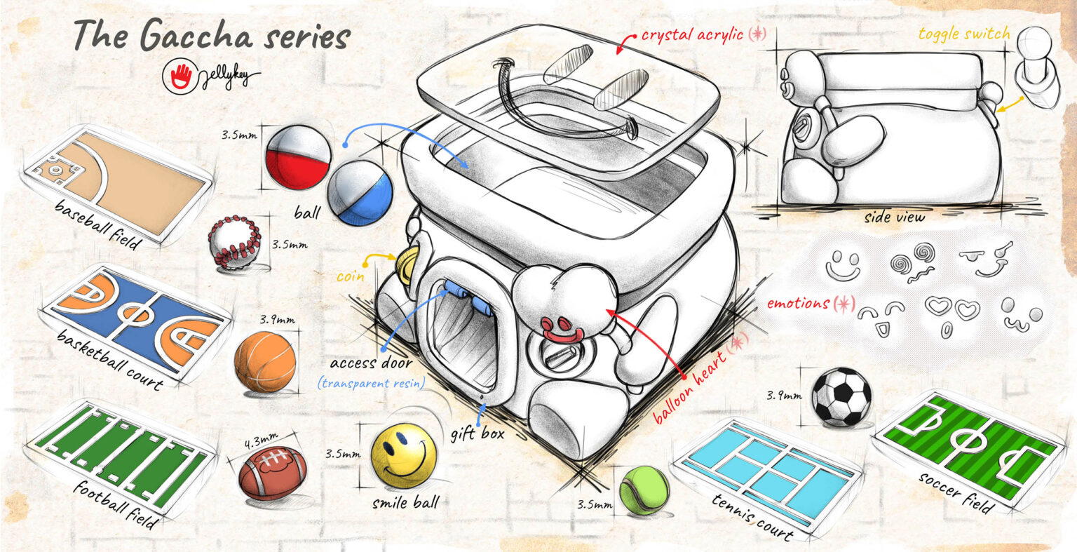Gaccha series: Capsule Keepers artisan keycaps